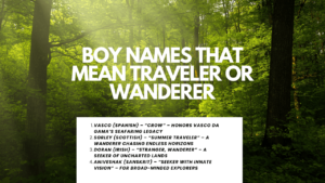 111+ Names That Means Traveler Or Wanderer For (Boys & Girls)